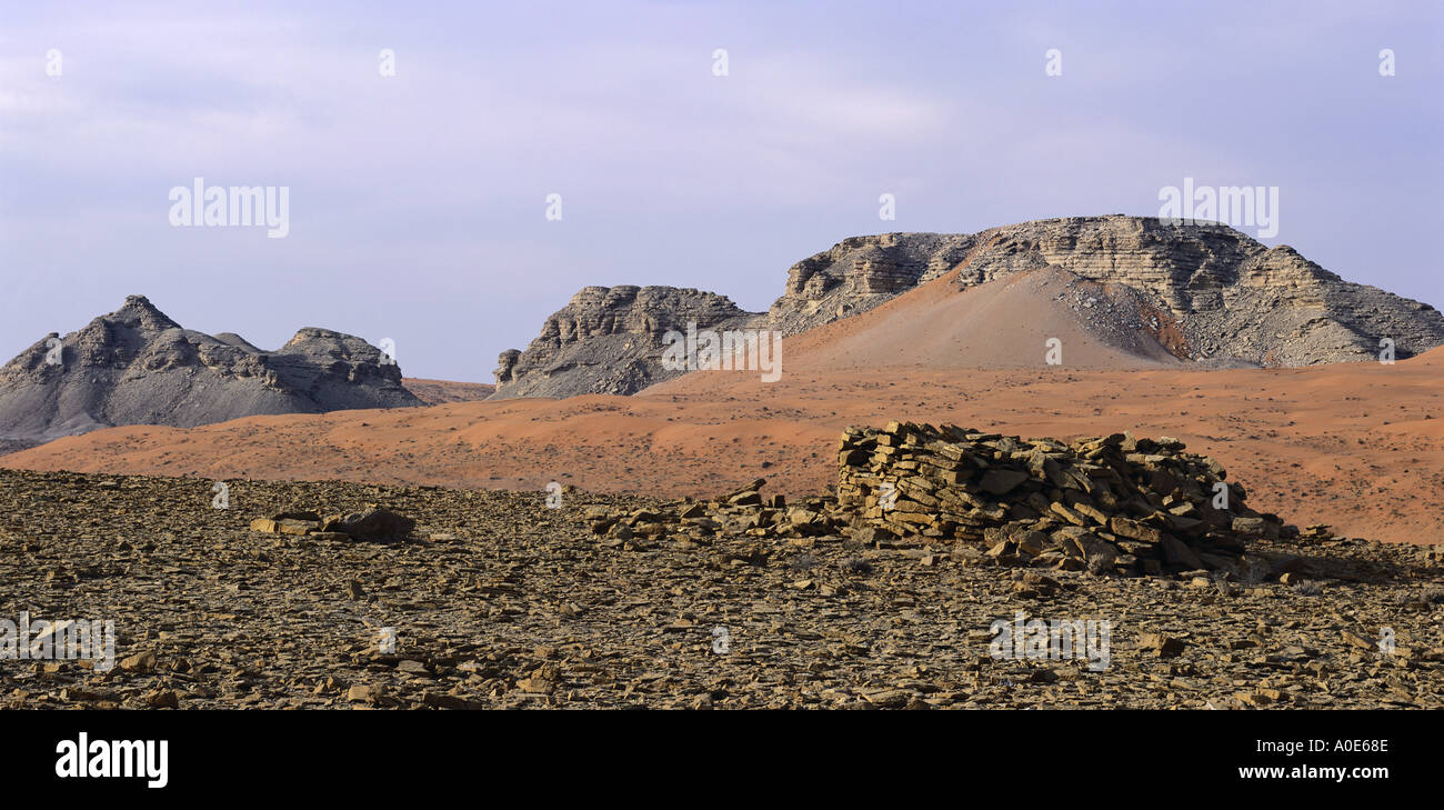 Tumulus Rocks Sand Saudi Arabia Stock Photo - Alamy