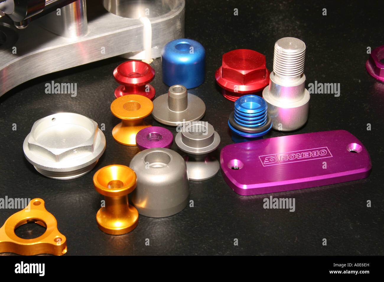 Coloured alloy engineering parts and fittings for motor cycles and ...