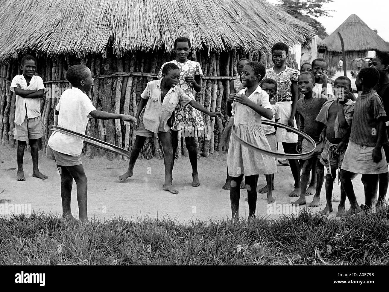 Life in one of Rhodesia's protected villages in 1975 Stock Photo - Alamy