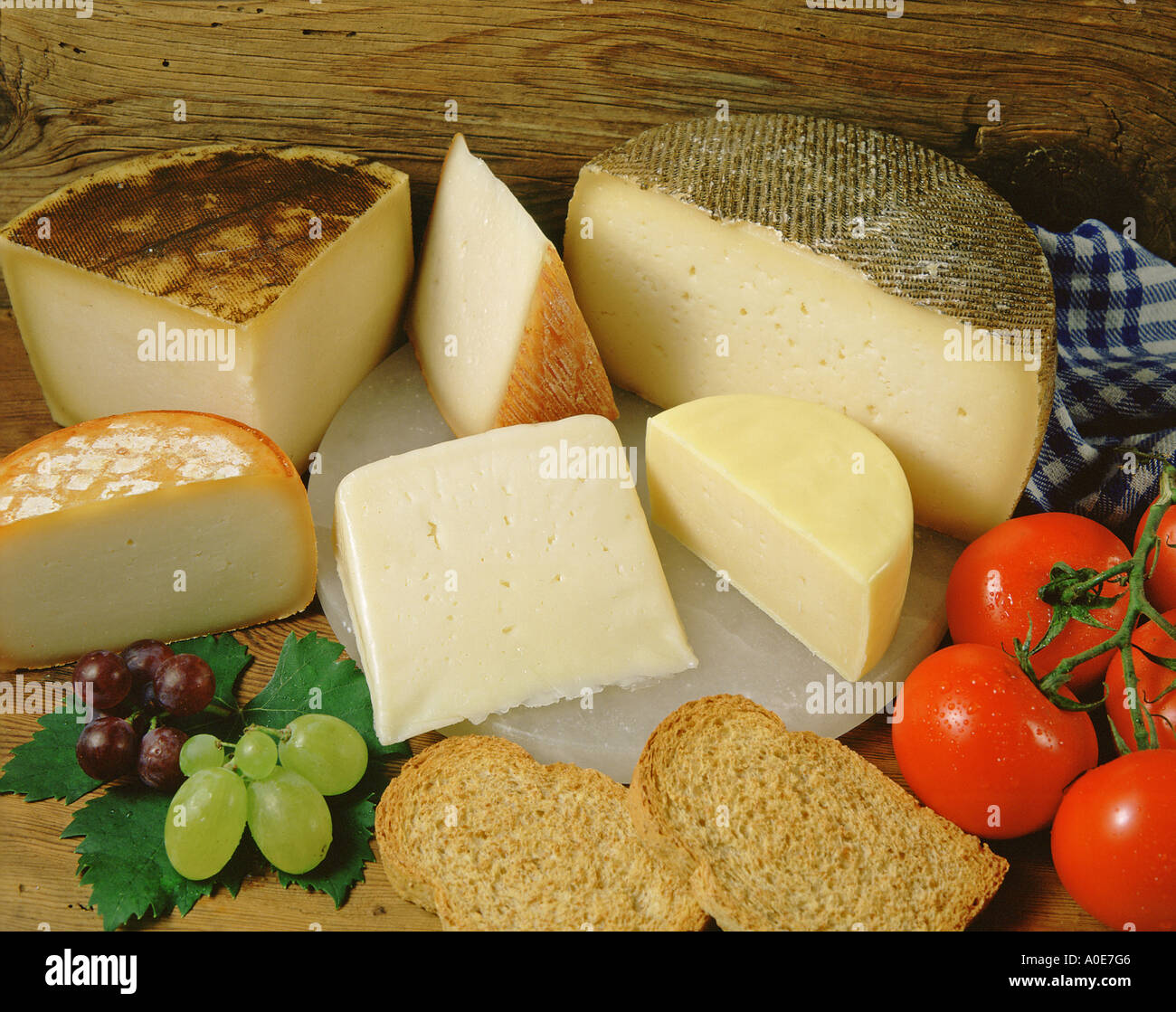 Close up assorted cheeses bread hi-res stock photography and images - Alamy
