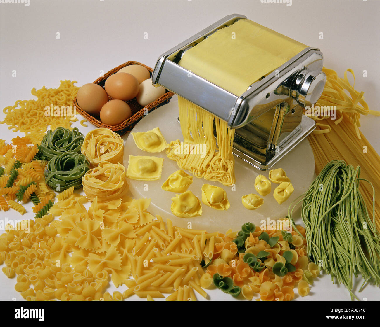 Fresh pasta preparation Stock Photo - Alamy