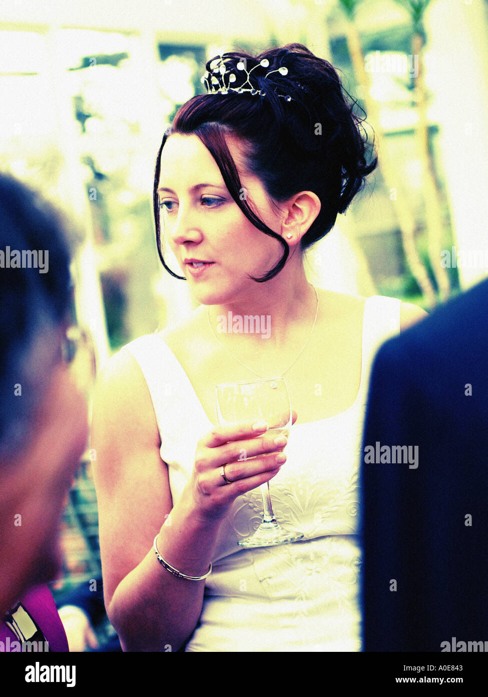 Bride at wedding reception Stock Photo - Alamy