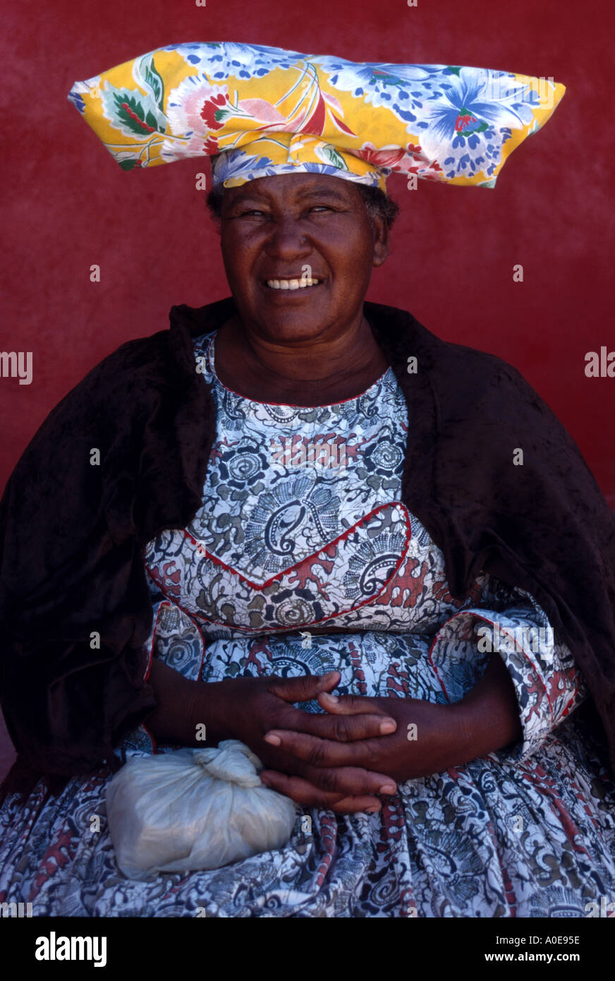 Herero woman in traditional dress in Namibia Stock Photo - Alamy