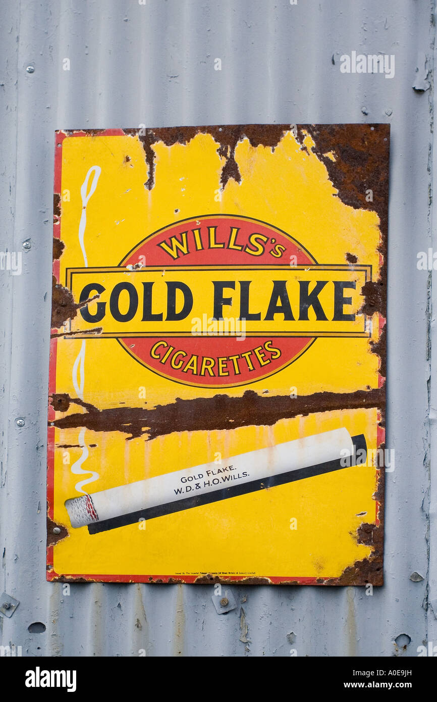 Gold Flake sign Stock Photo - Alamy