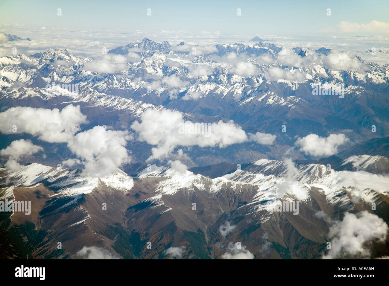 Flying above the Tibetan Himalayas Stock Photo - Alamy