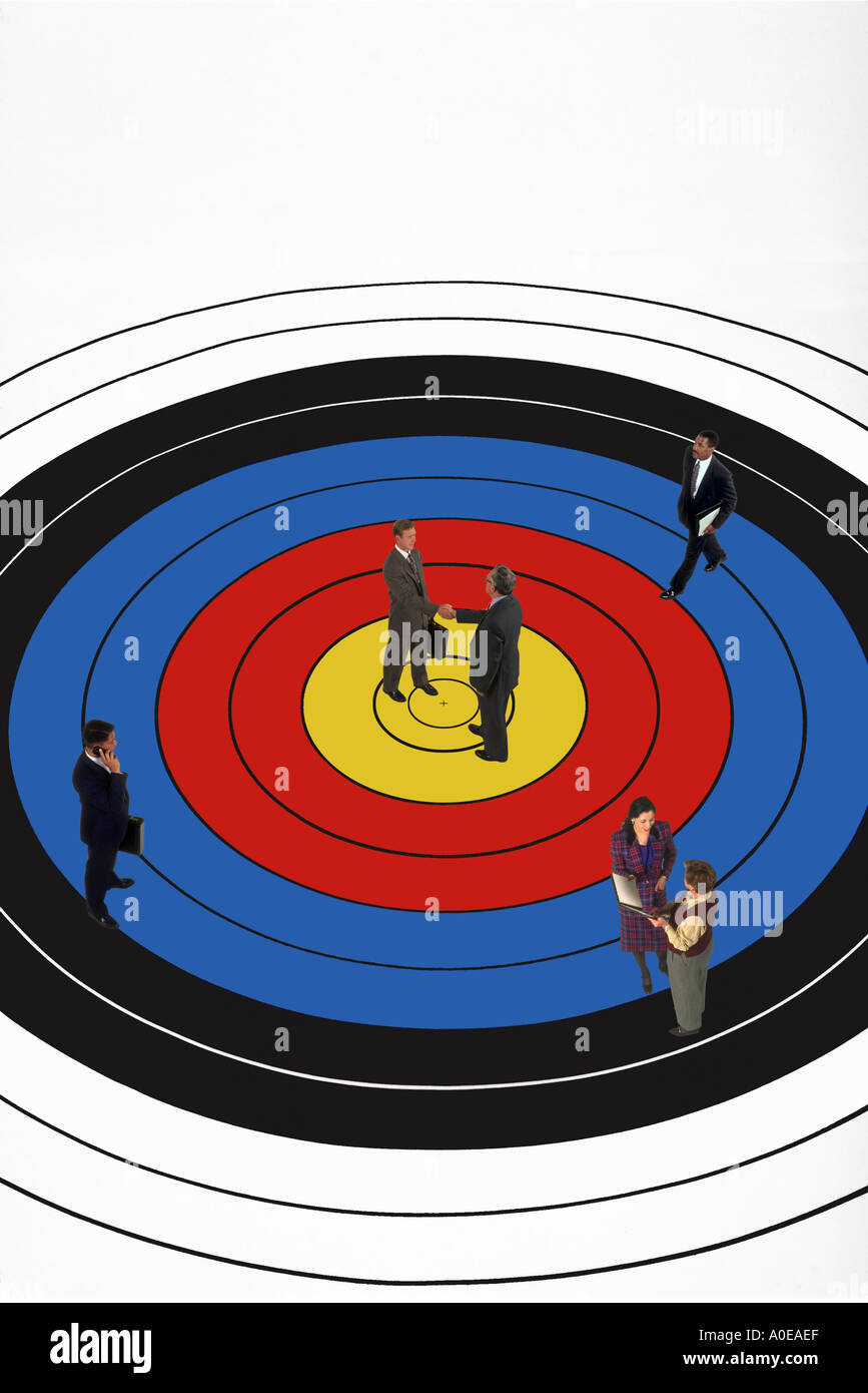 Business people on target Stock Photo - Alamy