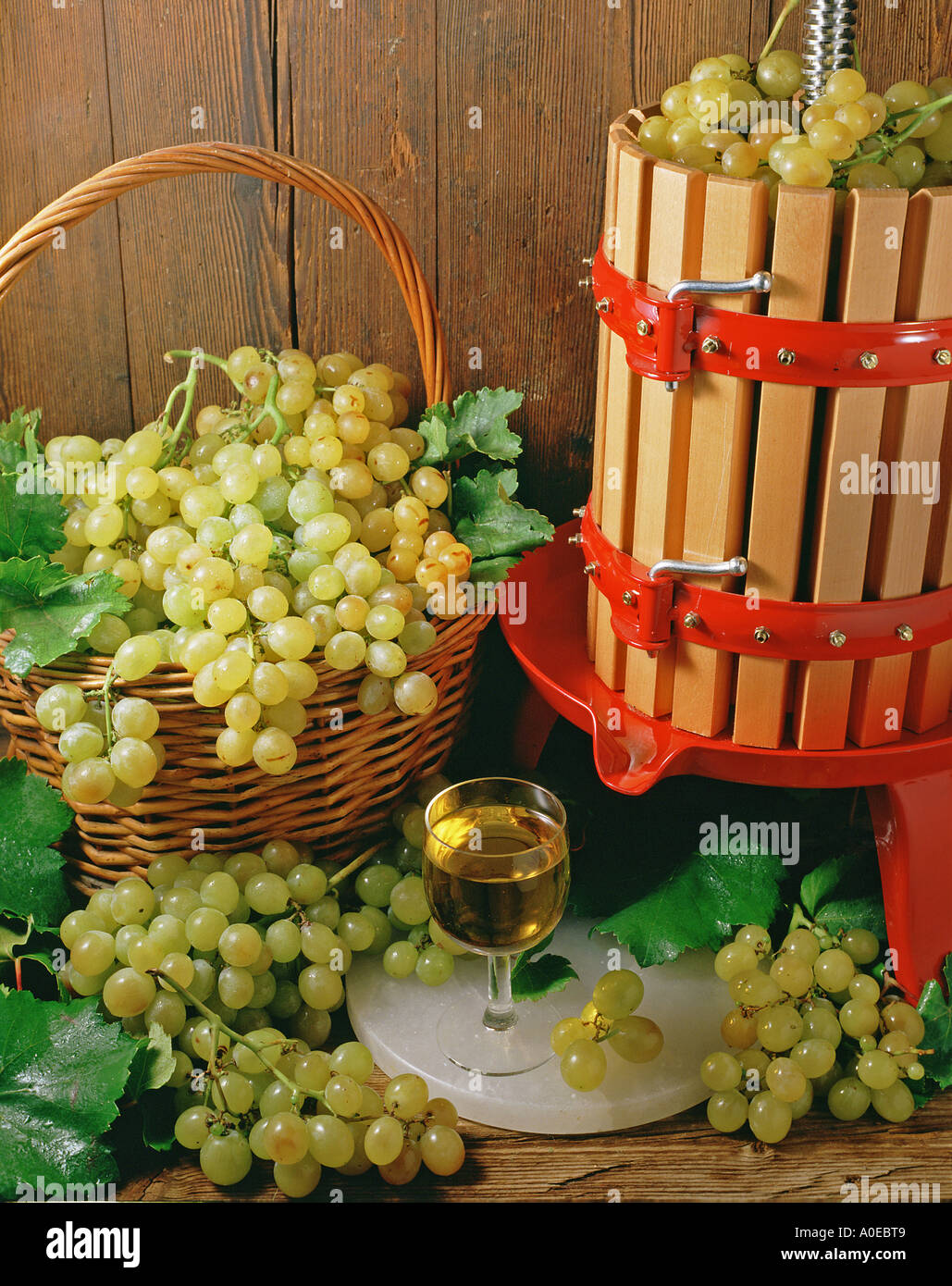 Wine making grape pressing machine hi-res stock photography and images ...