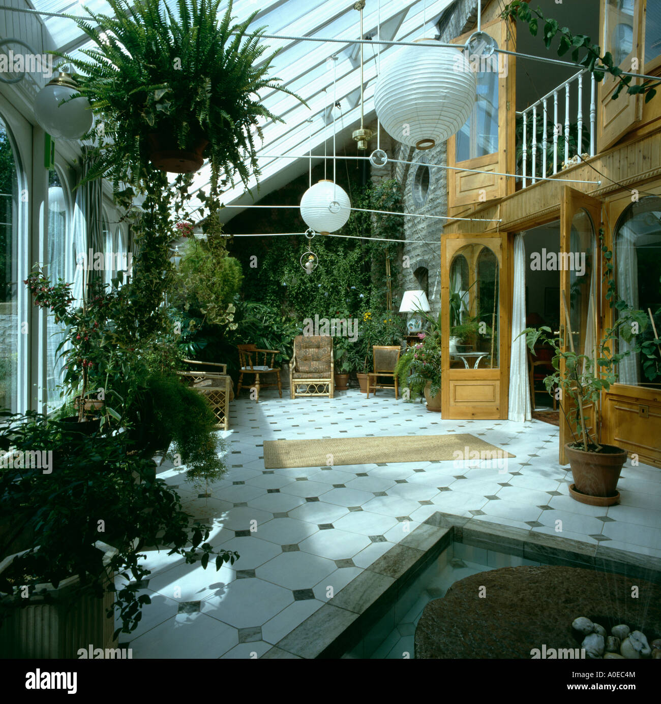 Interiors traditional conservatories houseplants hi-res stock ...