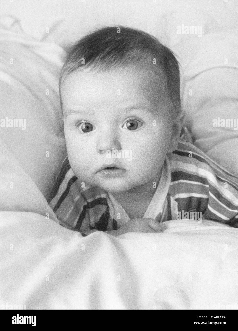 Baby and cot Black and White Stock Photos & Images - Alamy