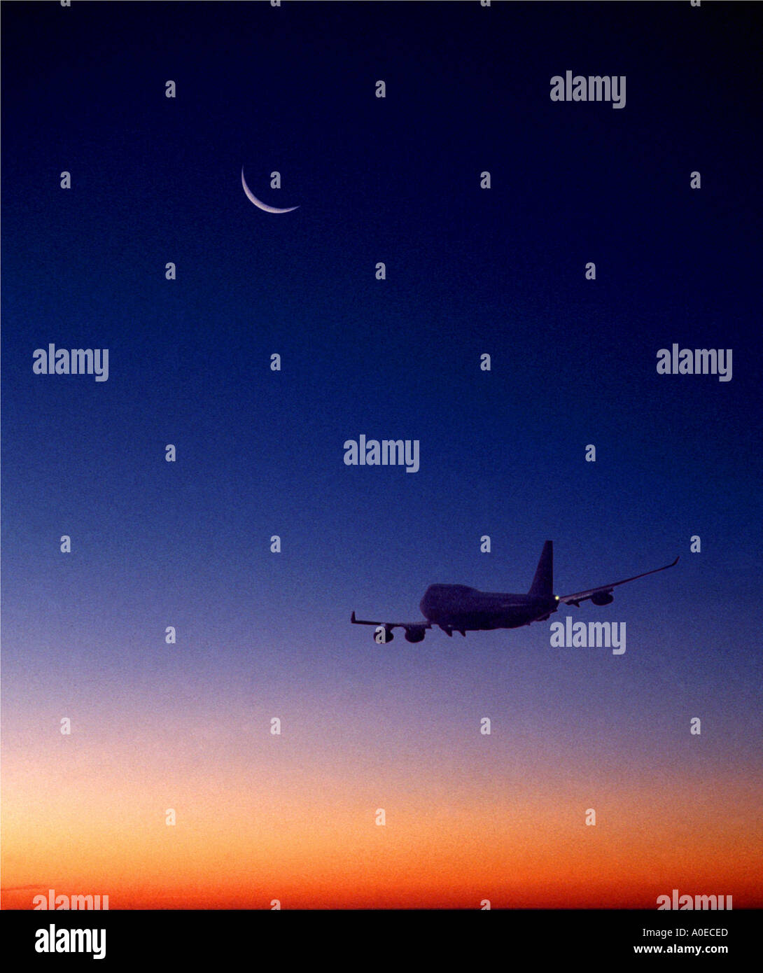 Flight At Night Stock Photo - Alamy