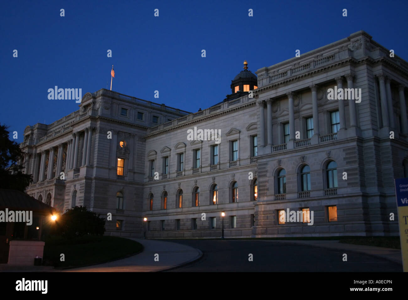 Library of Congress Thomas Jefferson Building Washington DC at dusk ...