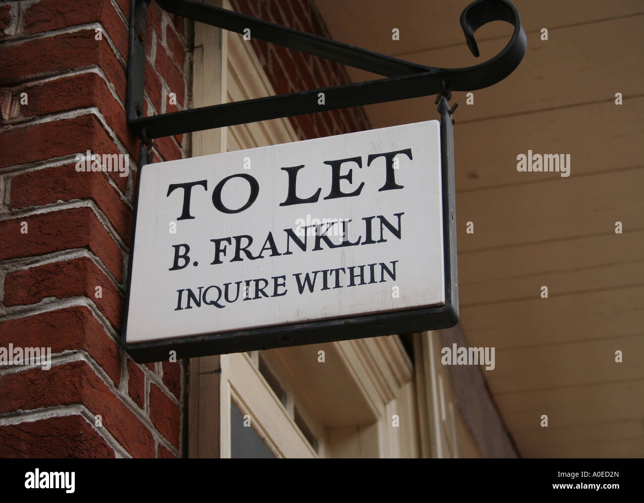 sign outside Franklin Court Market Street Philadelphia Pennsylvania ...