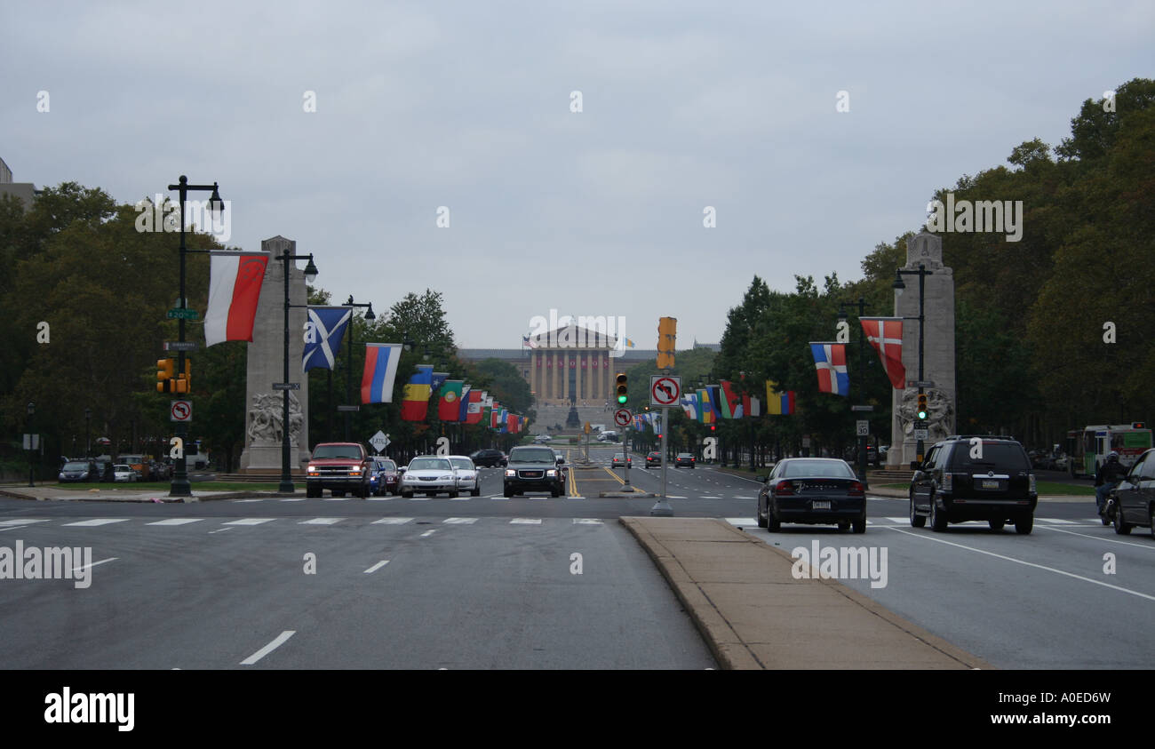 Philadelphia Museum of Art and Benjamin Franklin Parkway Philadelphia ...