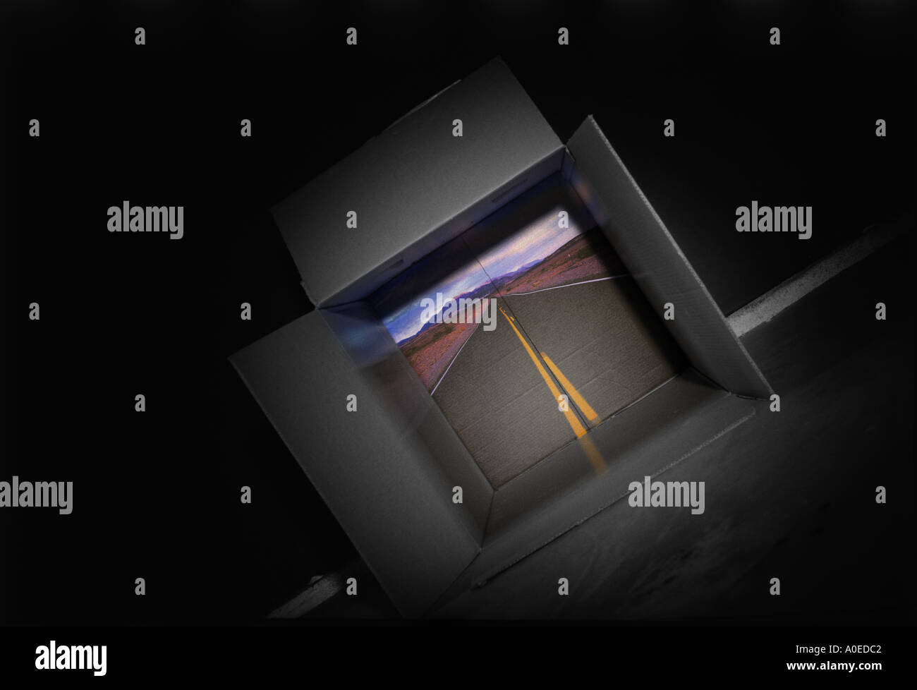 highway in a box Stock Photo - Alamy