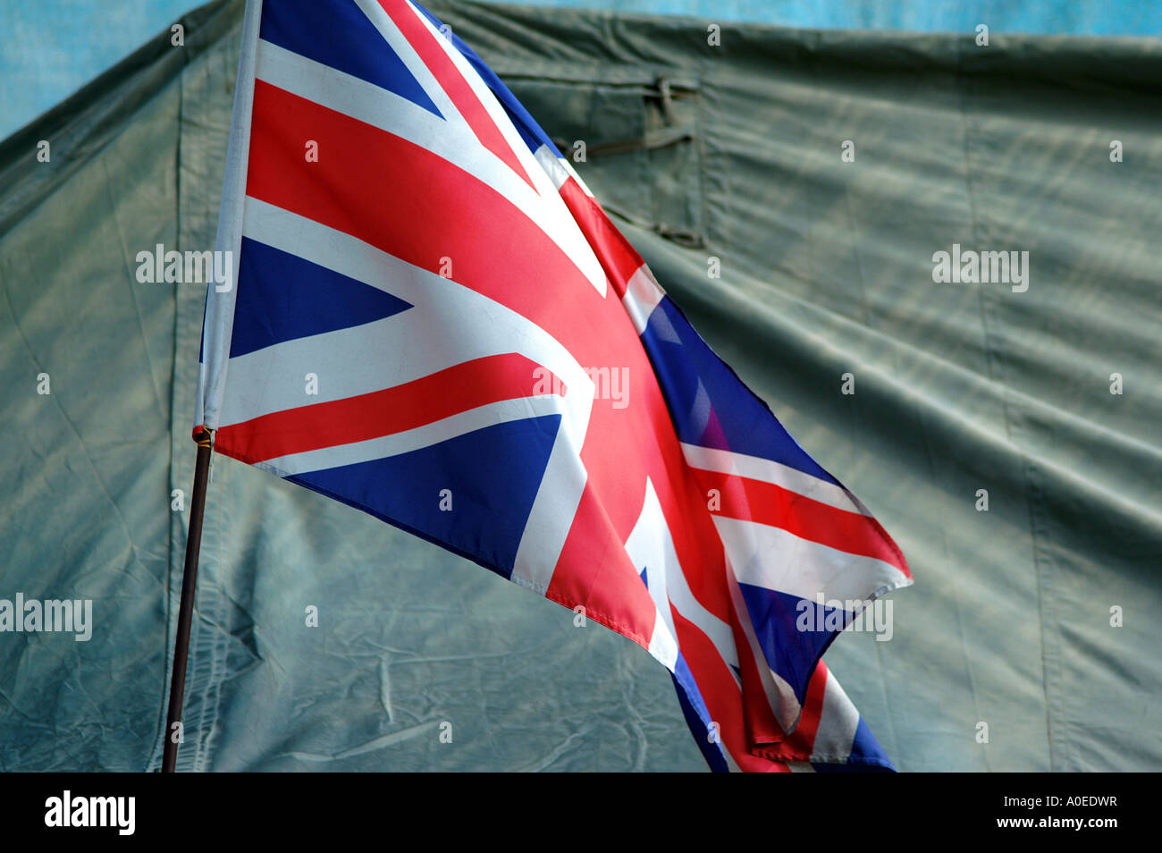 Union Jack waving in the wind RF Stock Photo - Alamy