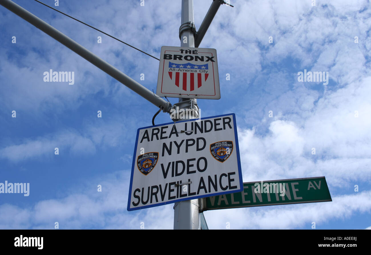 The Bronx all american city Area under NYPD surveillance sign New York ...