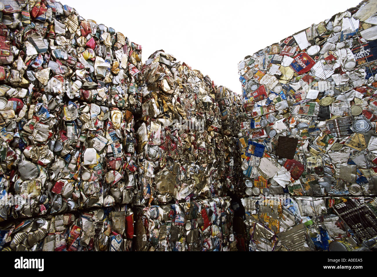 walls of metal waste Stock Photo - Alamy