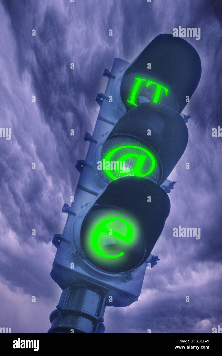 digitally altered traffic light Stock Photo - Alamy