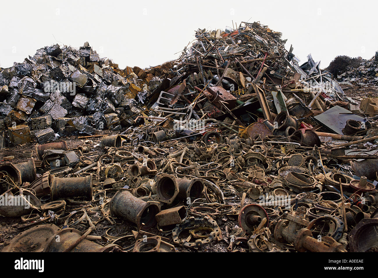 mountain of scrap waste Stock Photo - Alamy