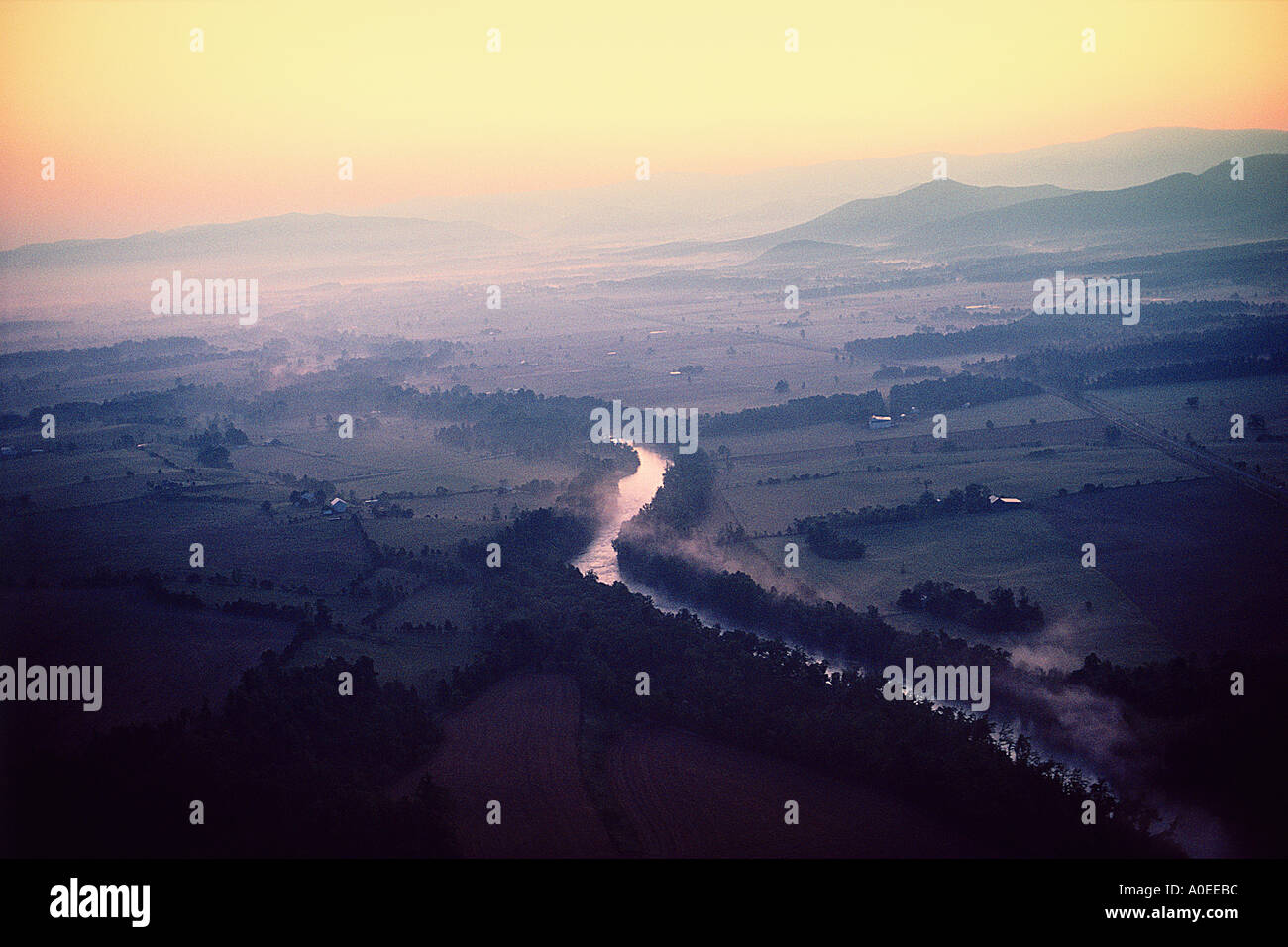 river in valley Stock Photo - Alamy