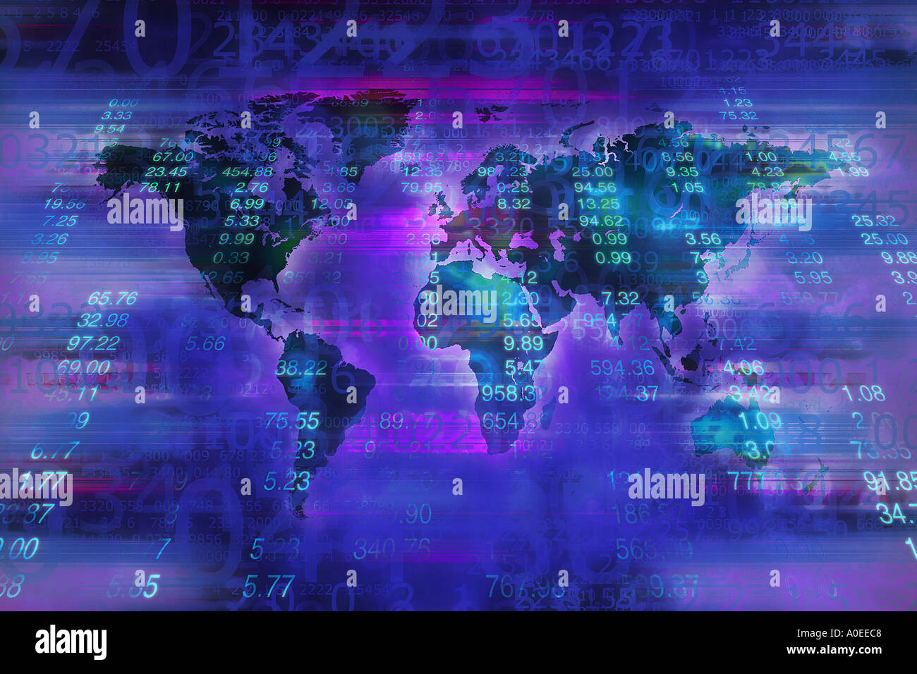 World map in blurred hi-res stock photography and images - Alamy