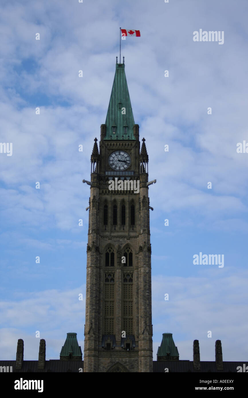 Clock tower of the Canadian Parliament building Ottawa Canada November ...