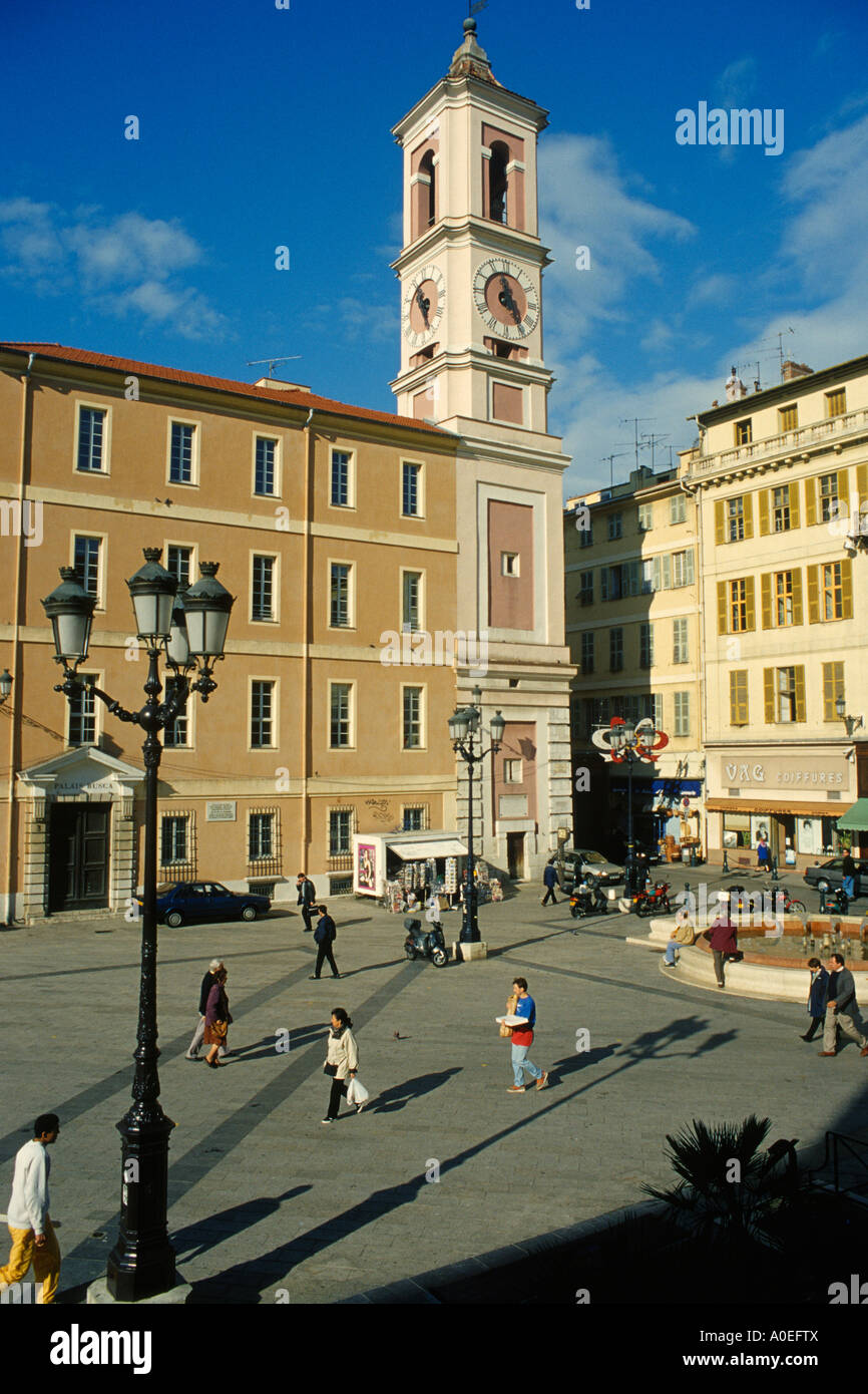 Nice France Place Rossetti in the old town Vieux Nice dominated by the ...