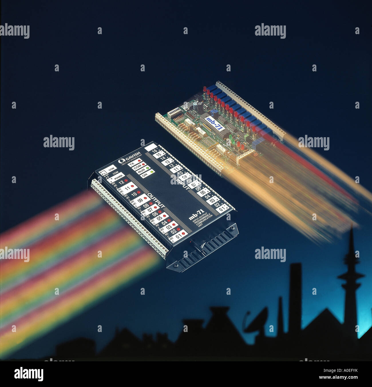 Electronic circuit boards apparently floating on air Stock Photo - Alamy