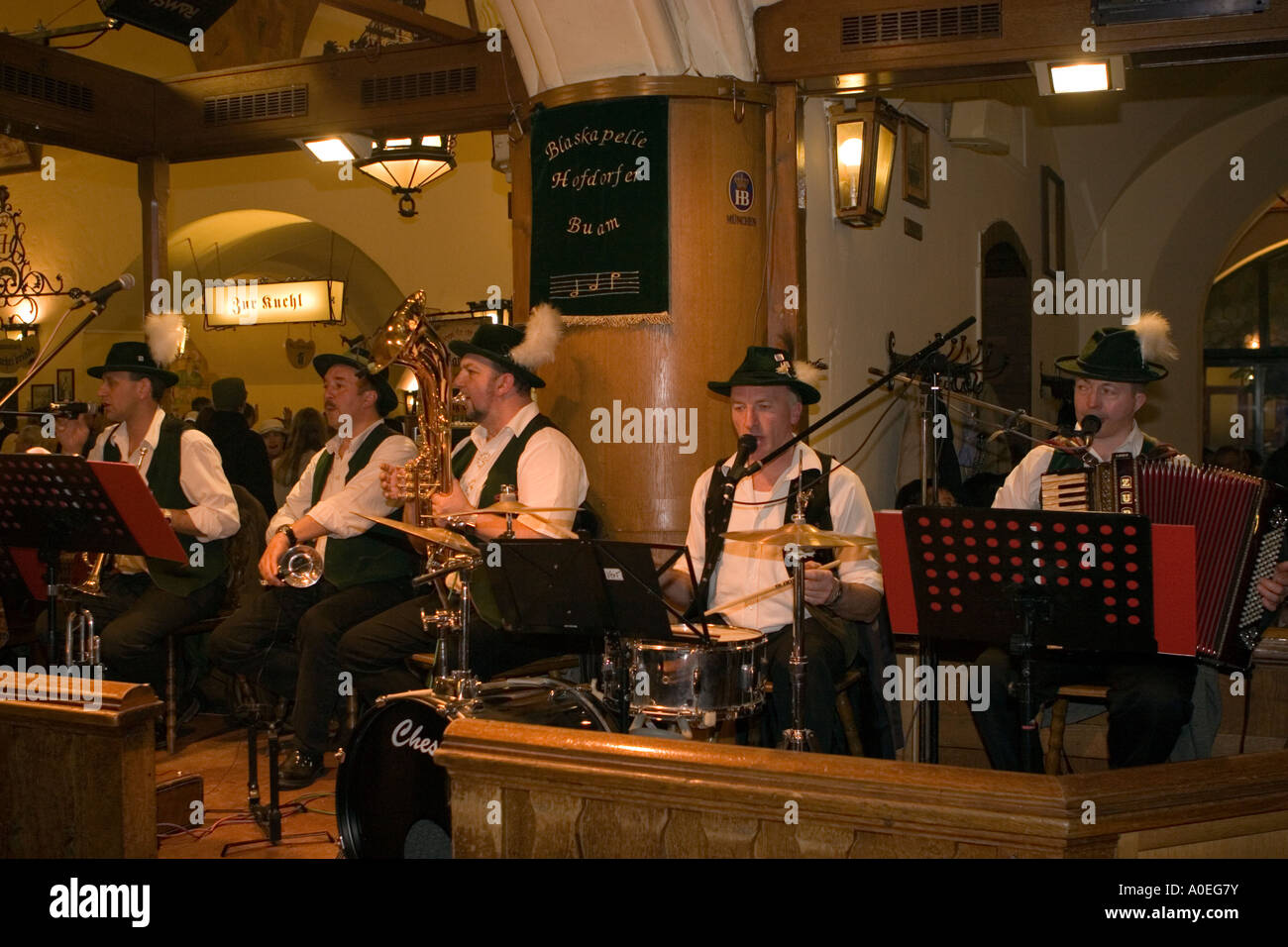 Hofbrauhaus Oompah Band Stock Photo - Alamy