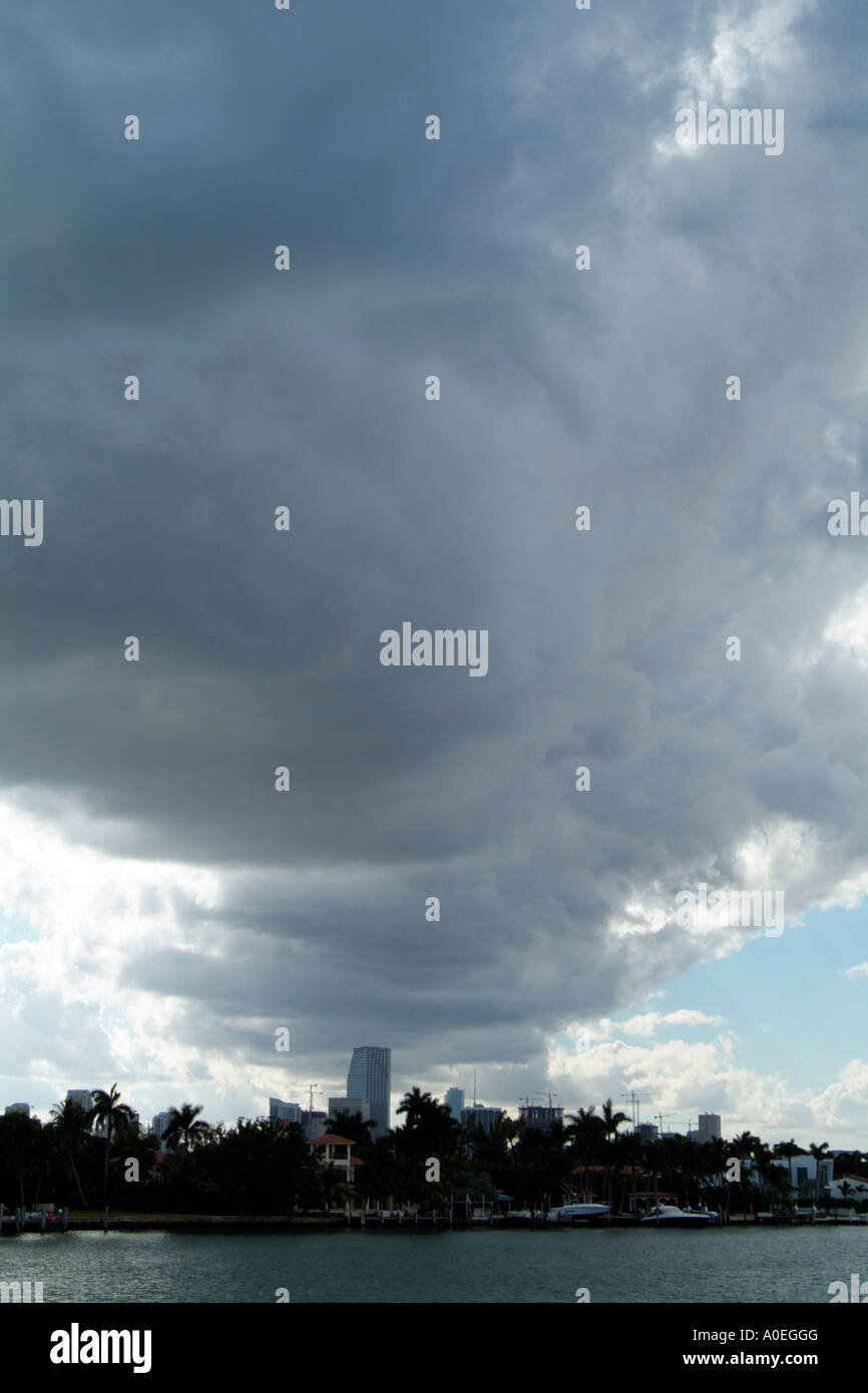 Cloud formation Miami Florida USA Sorm clouds gather over the city of ...
