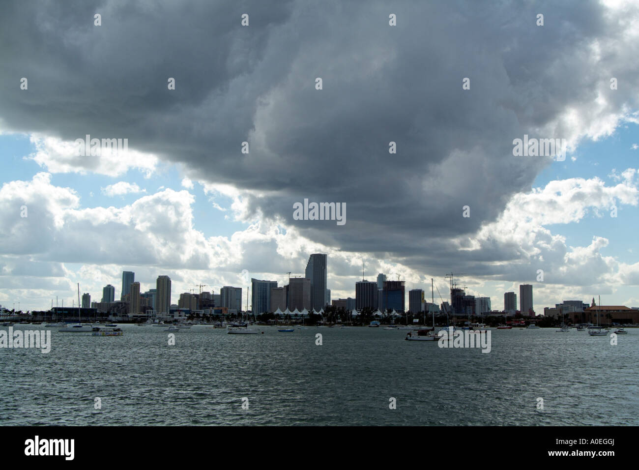 Cloud formation Miami Florida USA Storm clouds gather over the city of ...