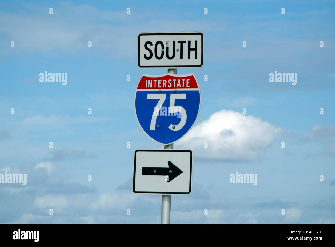 Highway sign on interstate i 75 hi-res stock photography and images - Alamy