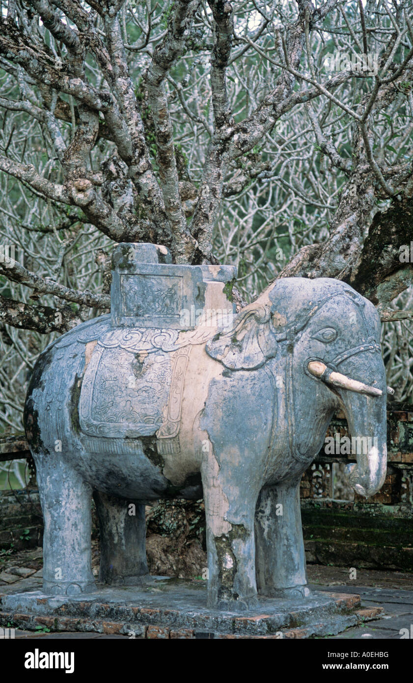 Elephant Statue Tu Duc Mausoleum Hue Vietnam Stock Photo - Alamy