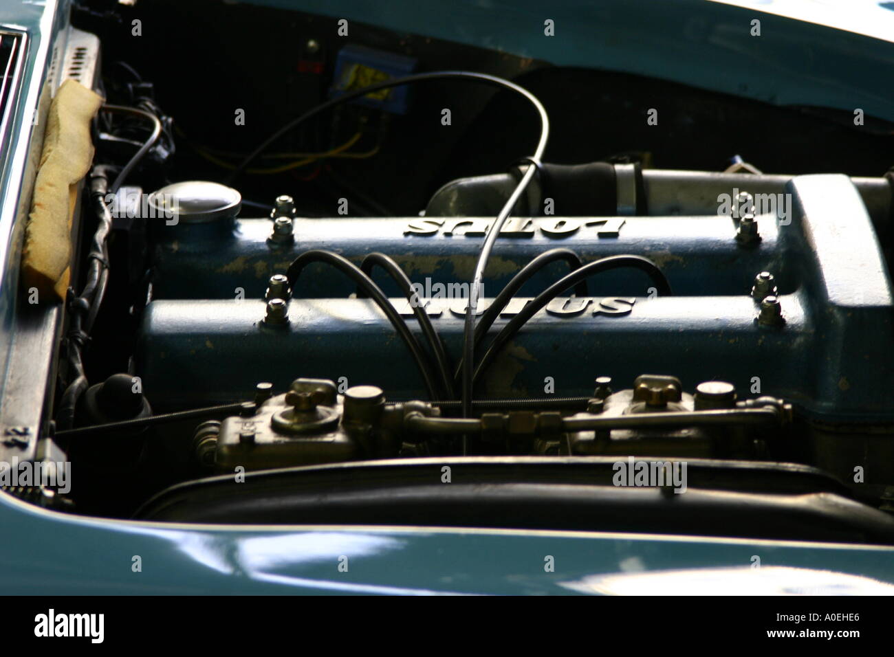 Lotus Elan S2 engine Stock Photo - Alamy