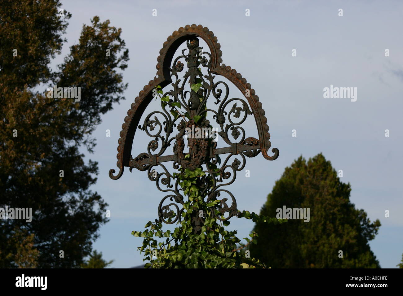 wrought iron cross Stock Photo - Alamy