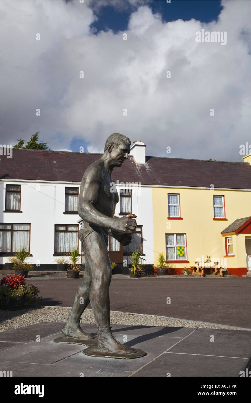 Statue of Steve Crusher Casey in South Square Sneem County Kerry Eire ...