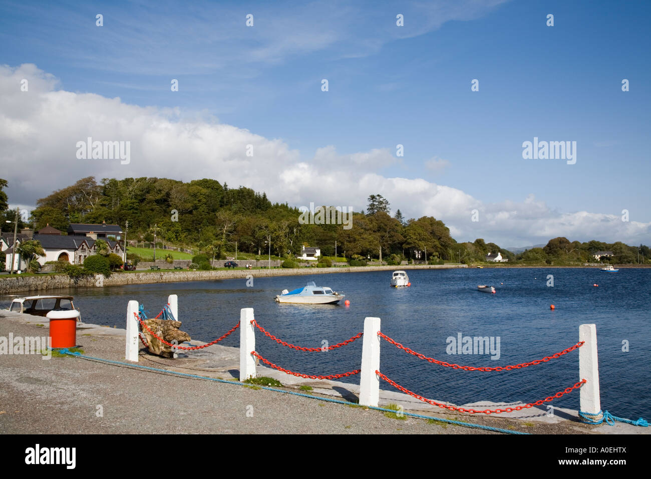 Pier and harbour on Kenmare River estuary Kenmare Co Kerry Eire Stock ...