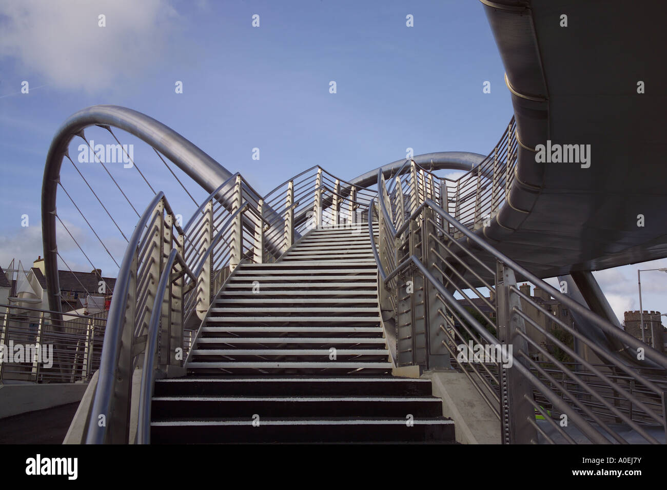 Celtic Gateway Bridge Holyhead Anglesey North West Wales Stock Photo ...