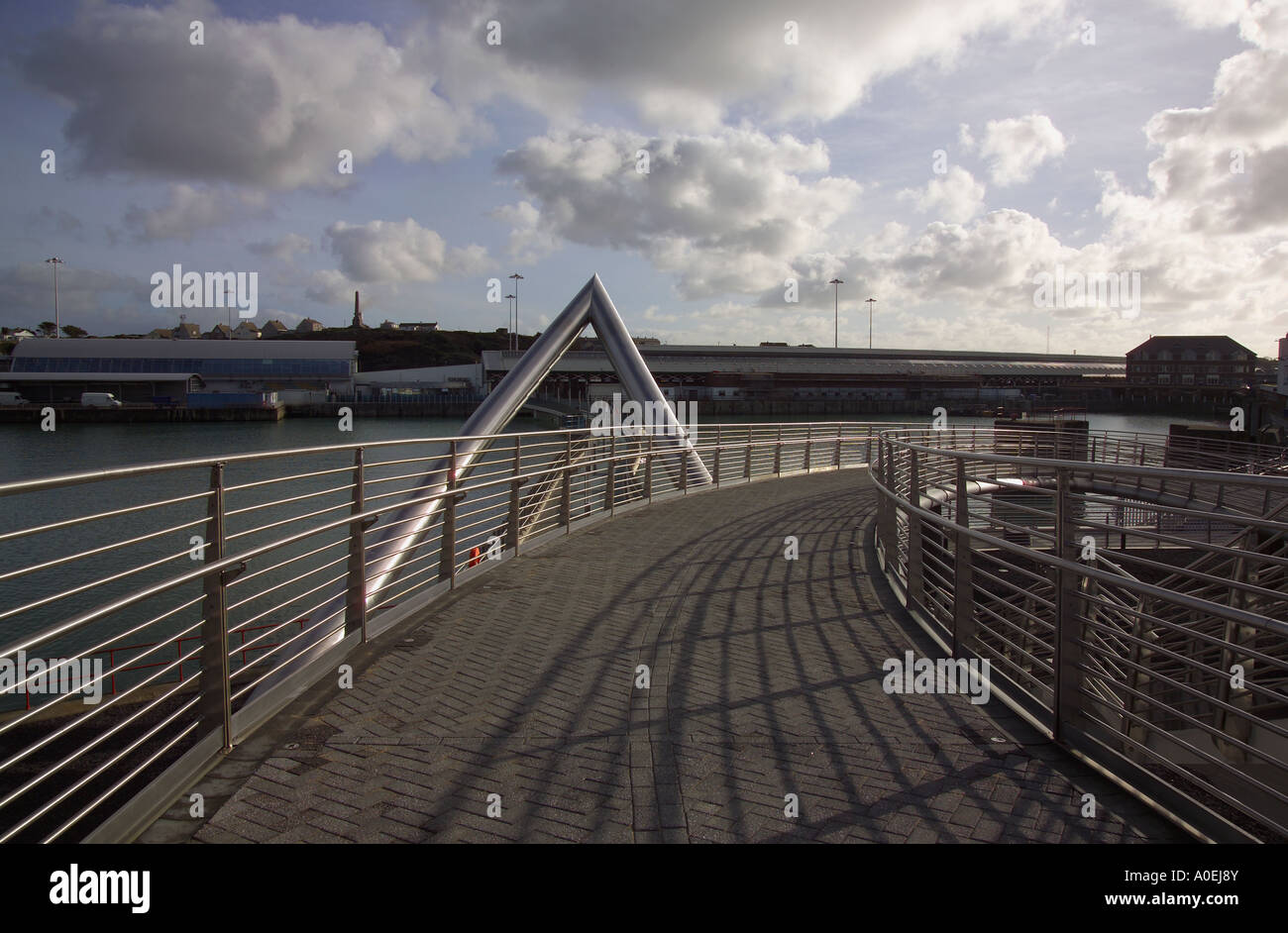Celtic Gateway Bridge Holyhead Anglesey North West Wales Stock Photo ...