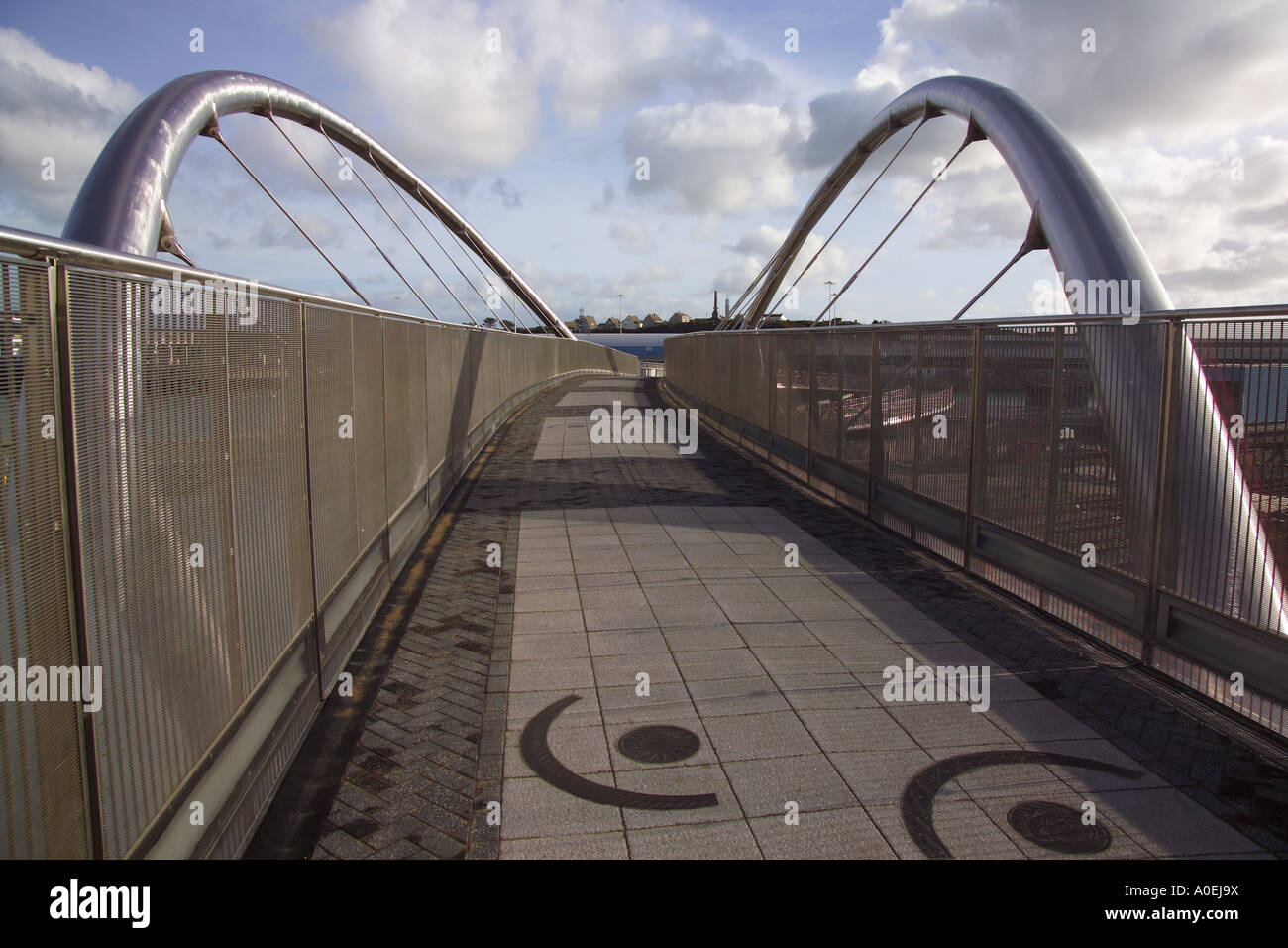 Celtic Gateway Bridge Holyhead Anglesey North West Wales Stock Photo ...
