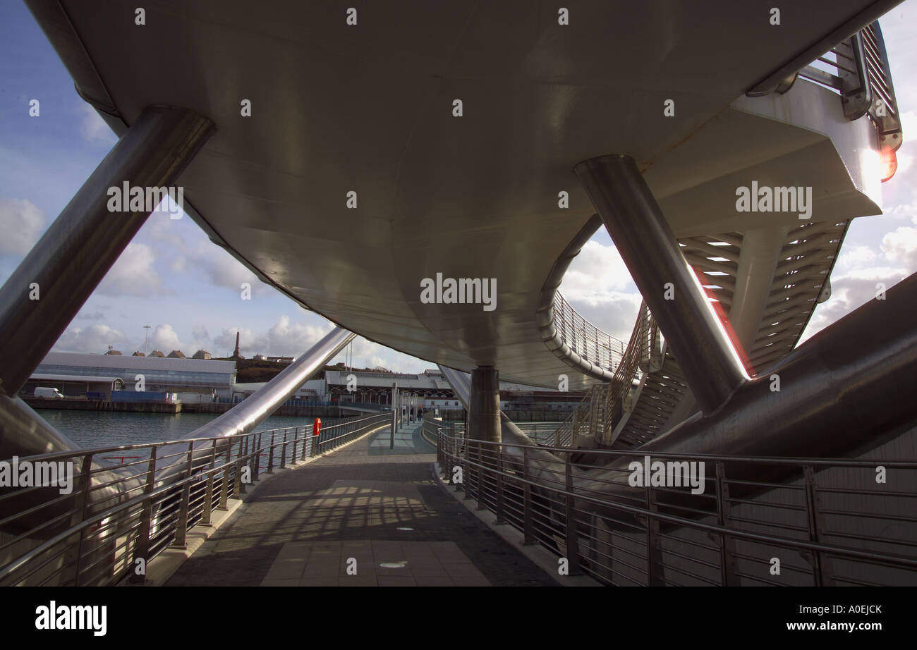 Celtic Gateway Bridge Holyhead Anglesey North West Wales Stock Photo ...
