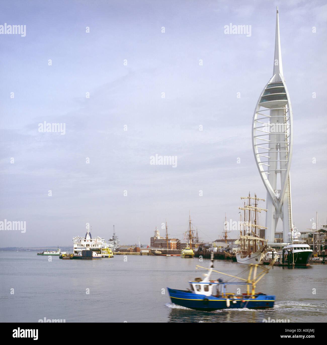 Tall ship spinnaker tower hi-res stock photography and images - Alamy
