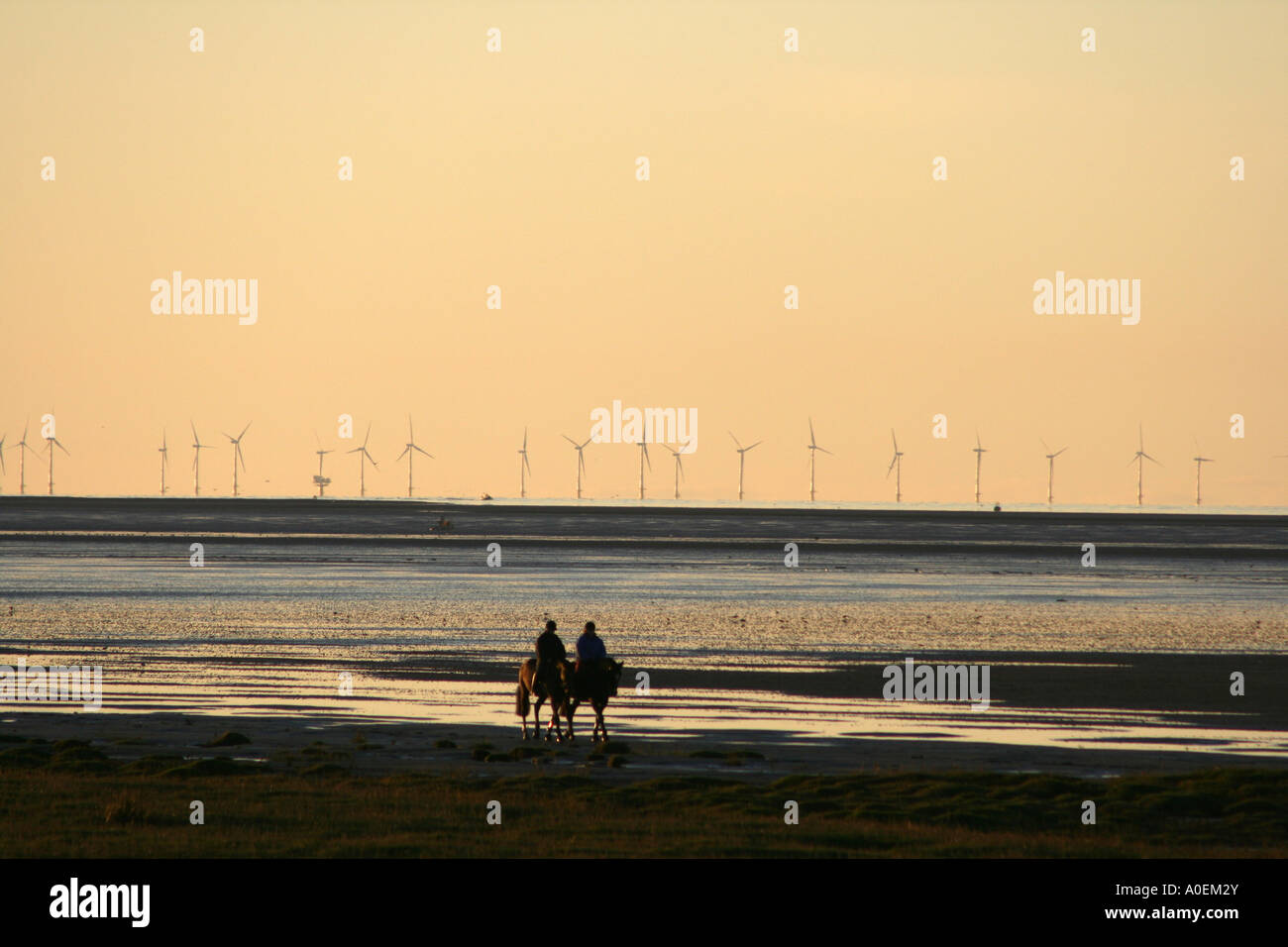 Wind farm in morecambe bay hi-res stock photography and images - Alamy