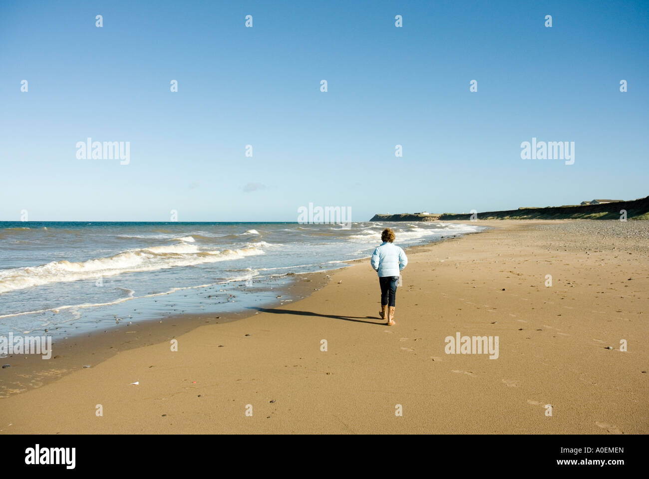 Remote sandy beach, Isle of Man Stock Photo - Alamy