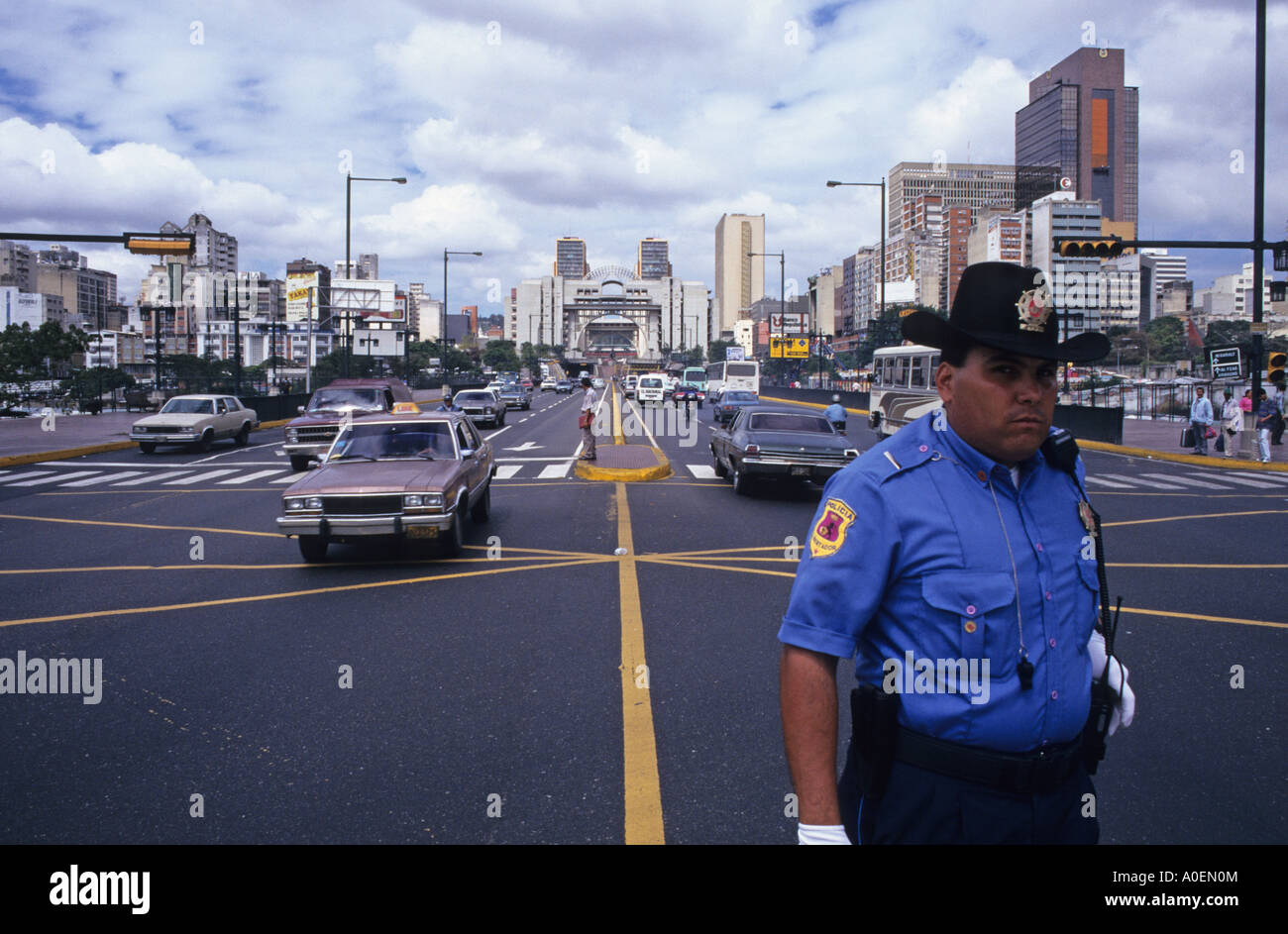 Traffic Policeman Caracas Venezuela Stock Photo - Alamy