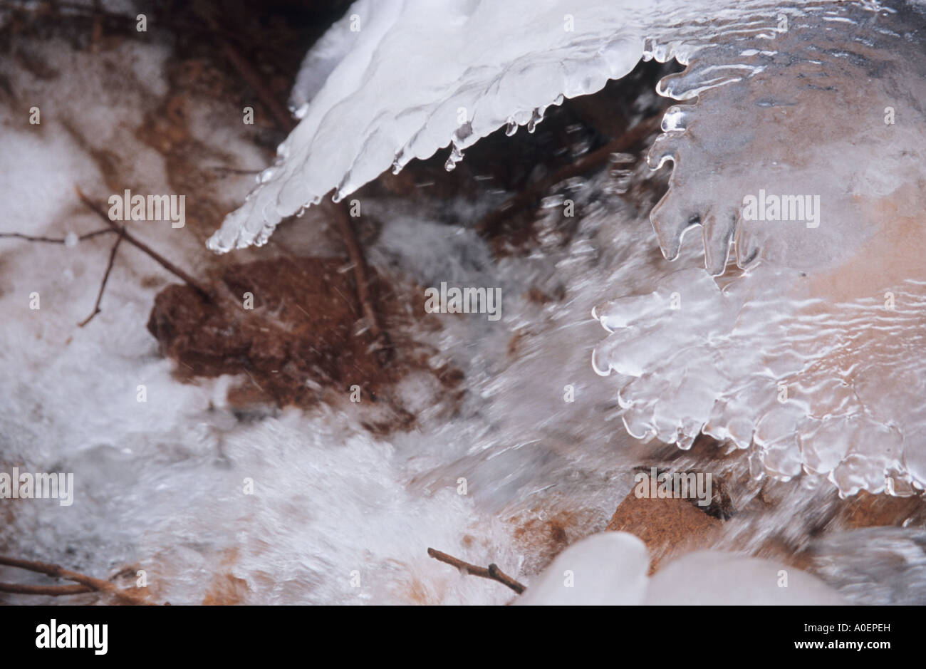 Water flows in winter creek hi-res stock photography and images - Alamy