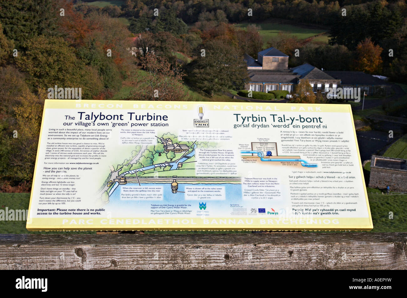 Talybont turbine sign hi-res stock photography and images - Alamy
