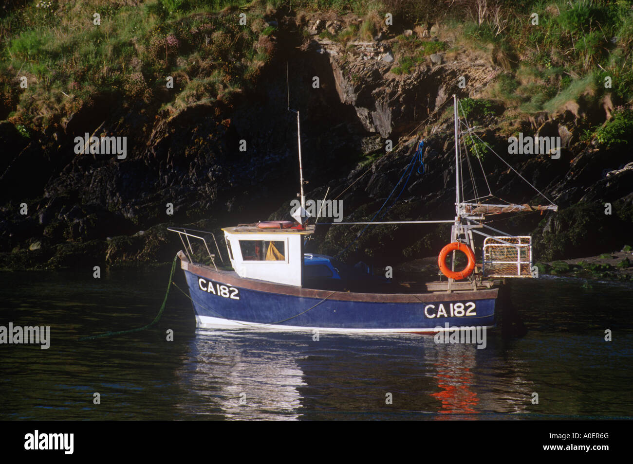 Fishing Boat Abercastle Pembrokeshire West Wales Stock Photo - Alamy