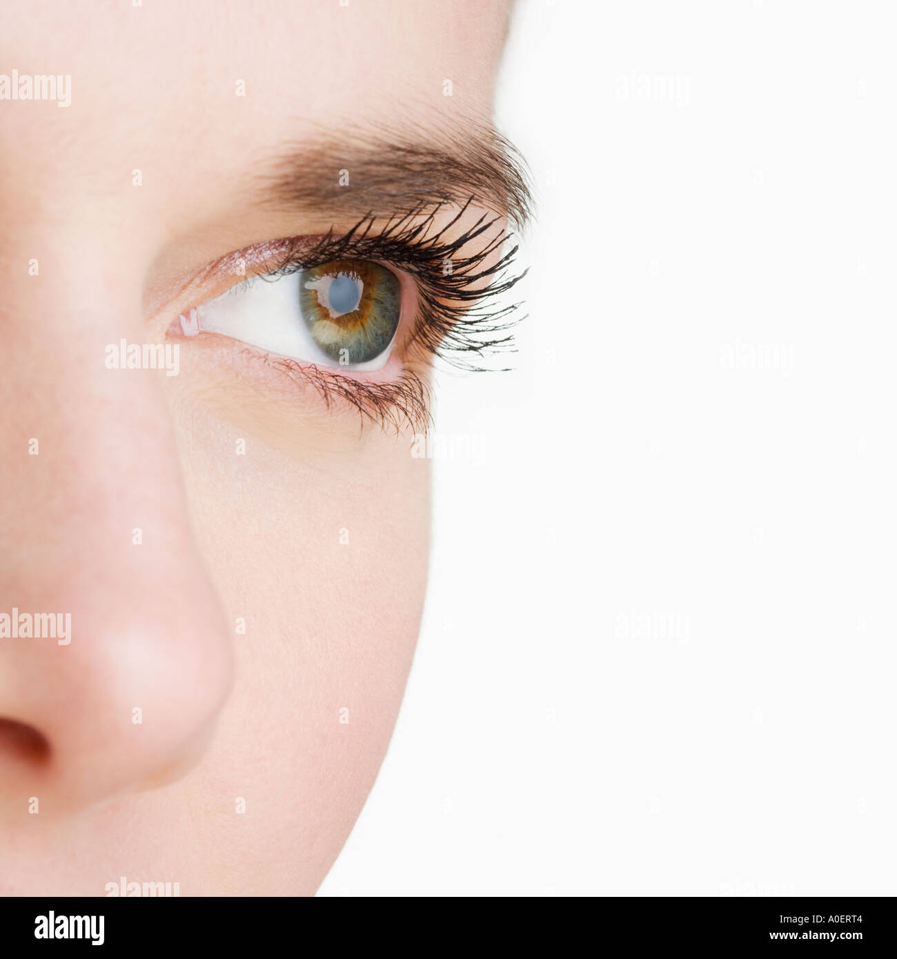Closeup of a female face Stock Photo - Alamy
