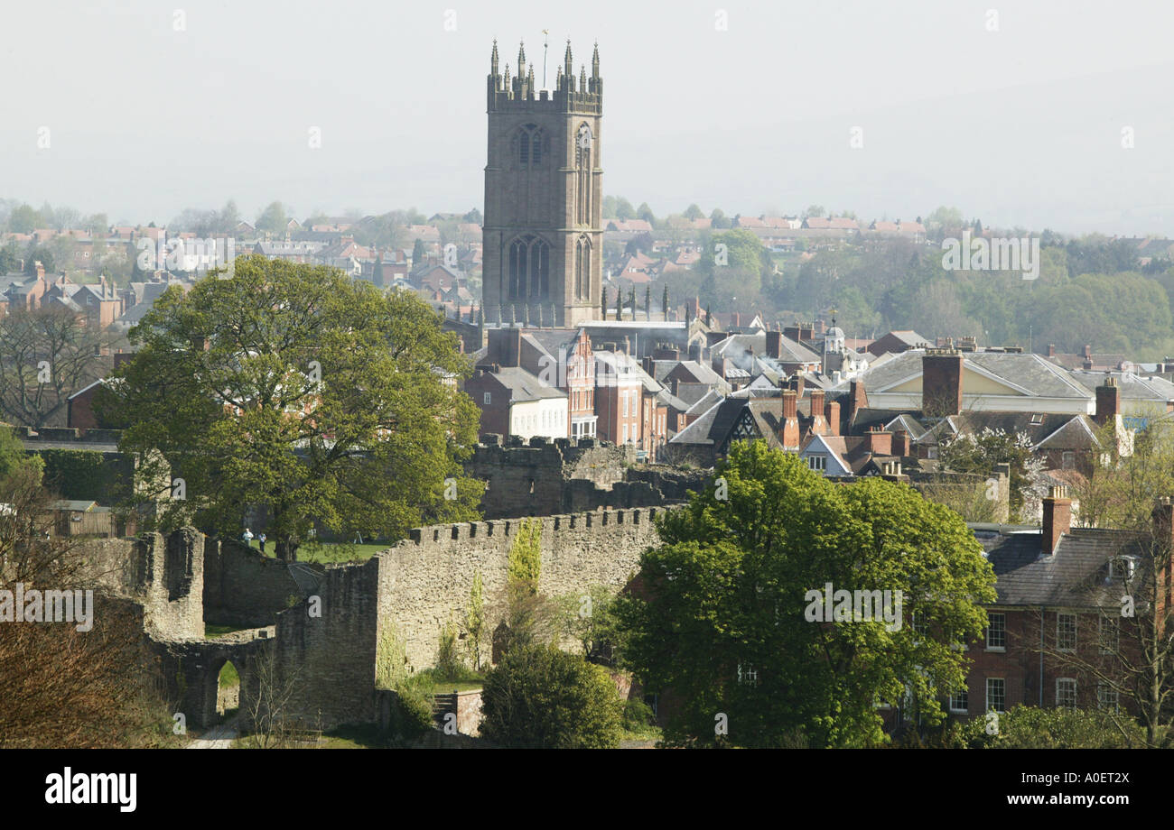 Ludlow parish church in the town of Ludlow in Shropshire UK Stock Photo ...